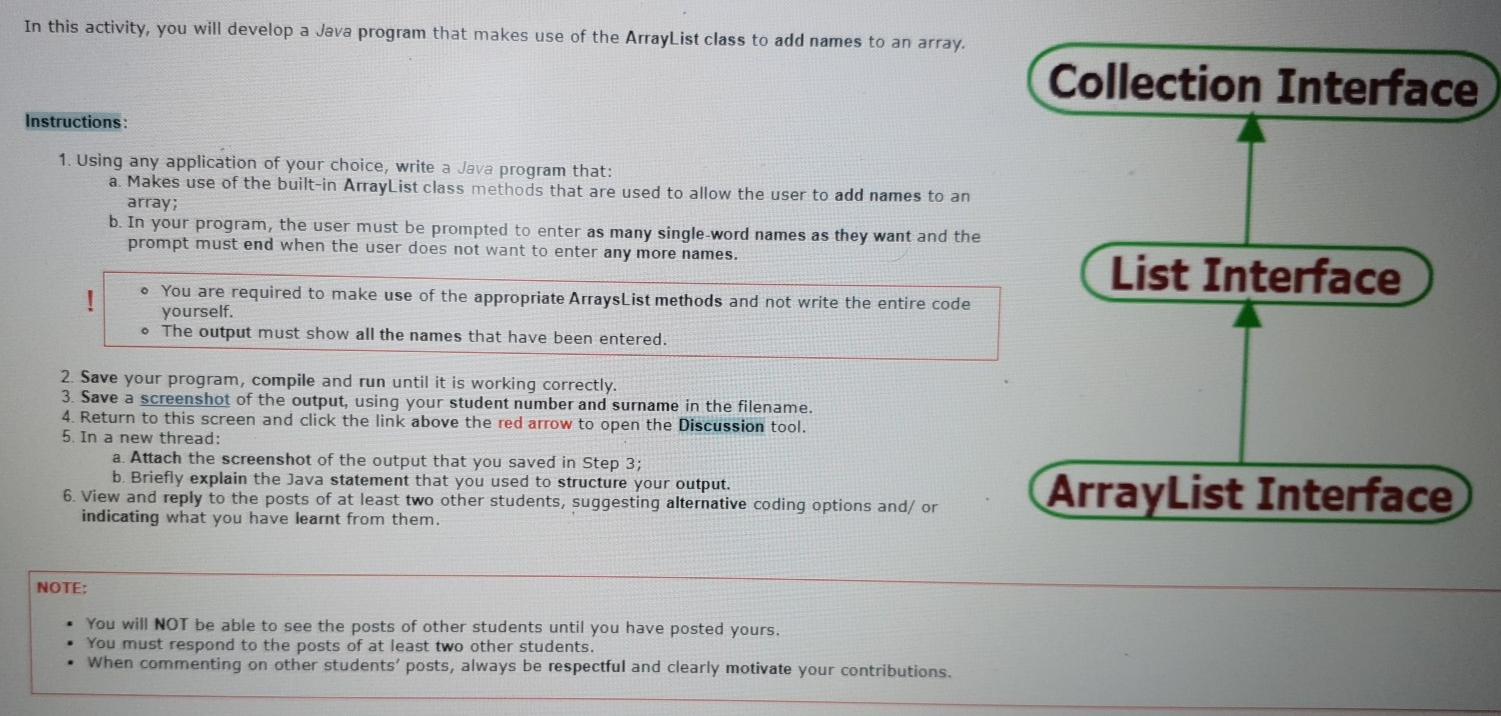 Solved In this activity, you will develop a Java program | Chegg.com