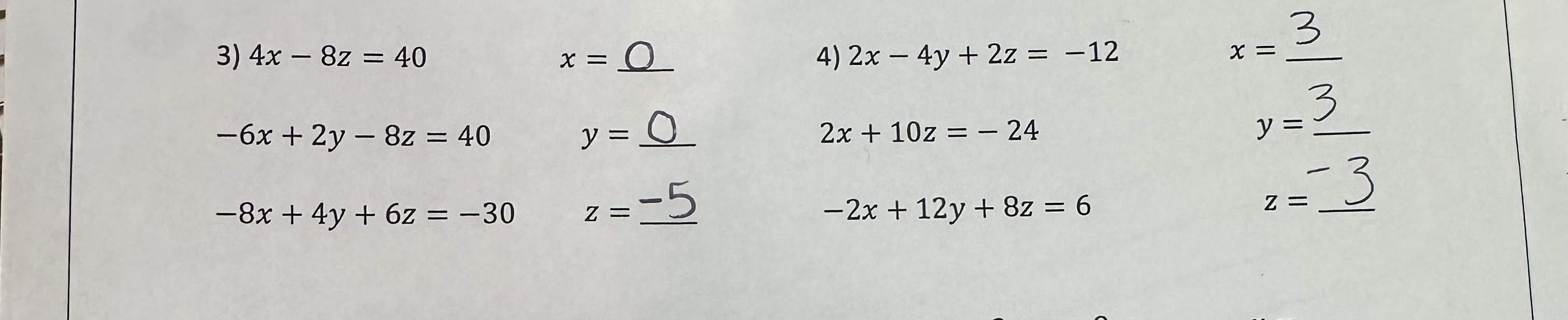Solved Solve using system of 3 ﻿variable equations (not | Chegg.com