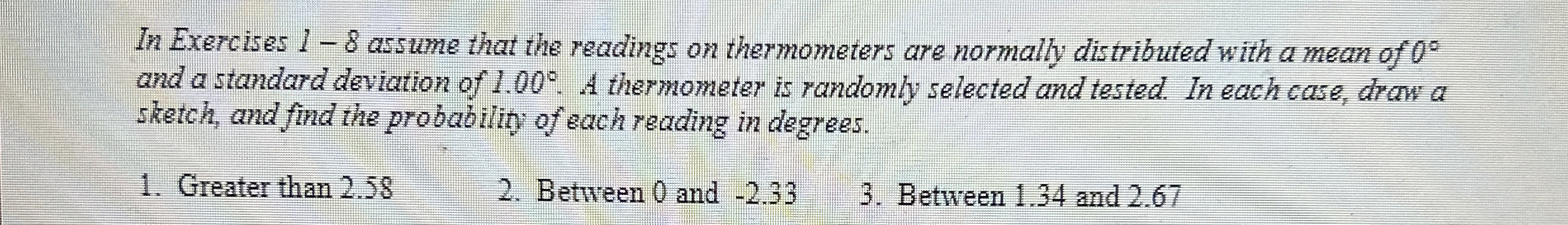 Solved In Exercises 1-8 ﻿assume that the readings on | Chegg.com