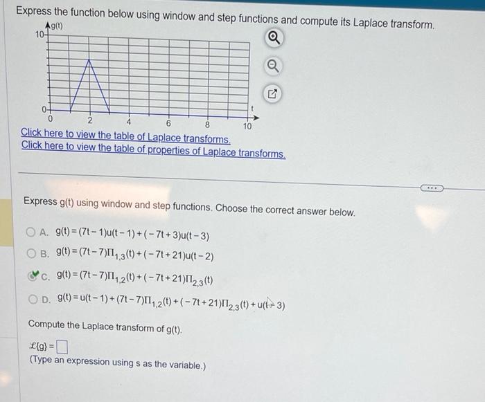 Solved Express the function below usinq window and sten | Chegg.com