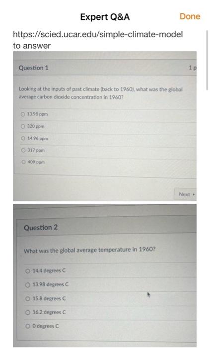 Solved https://scied.ucar.edu/simple-climate-model to answer | Chegg.com