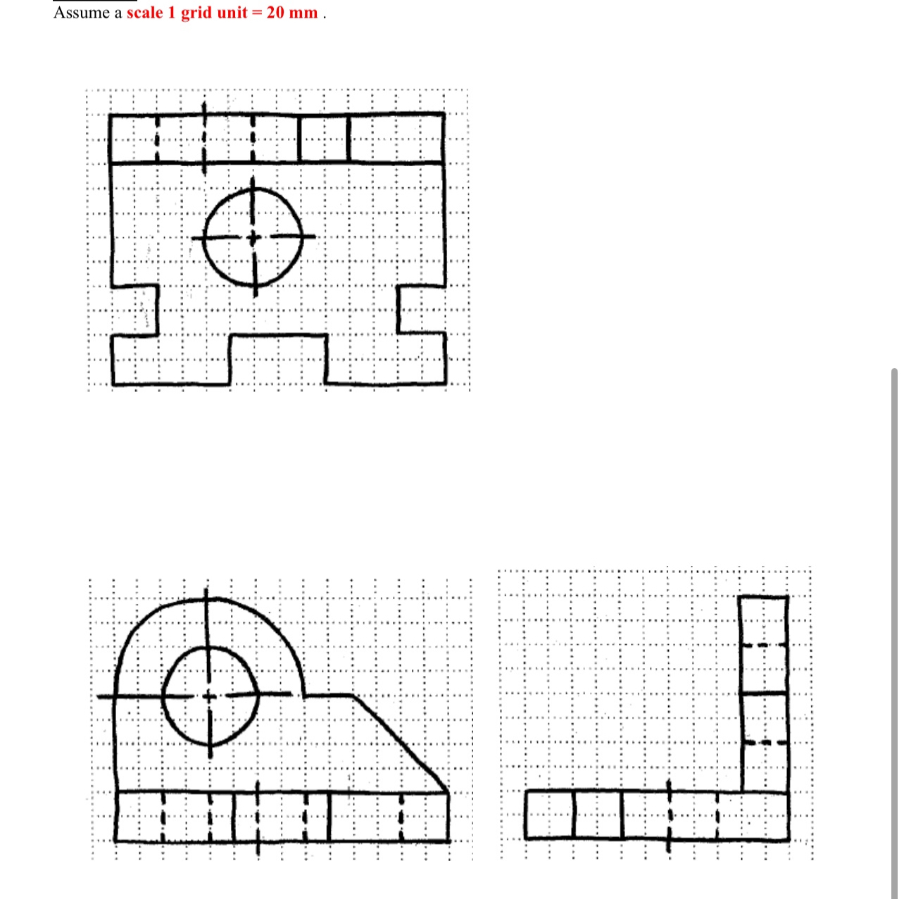 Solved Assume A Scale 1 ﻿grid Unit 20mm ﻿add All 6311