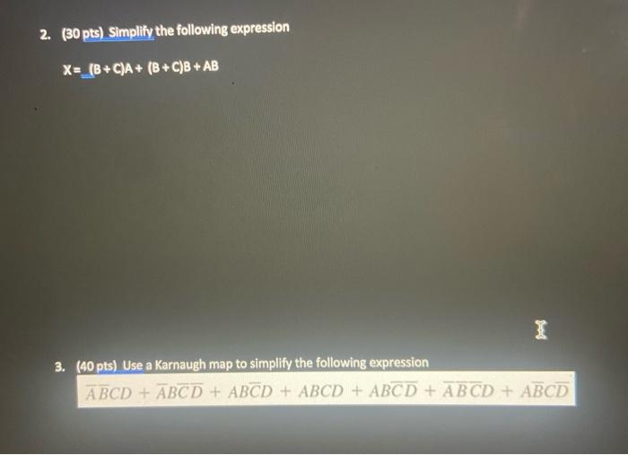 Solved 1. (30 pts) Write an expression for the output of the | Chegg.com