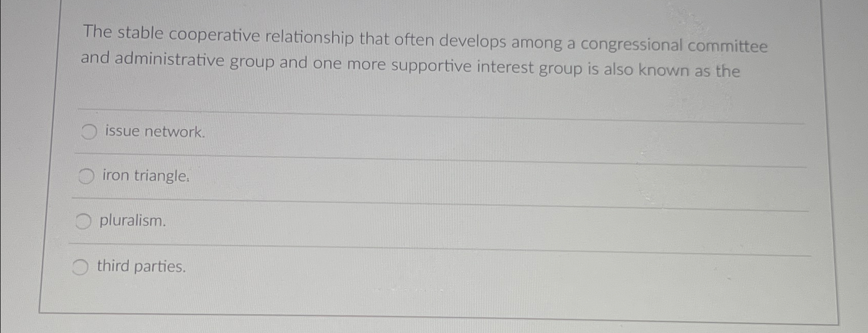 Solved The stable cooperative relationship that often | Chegg.com