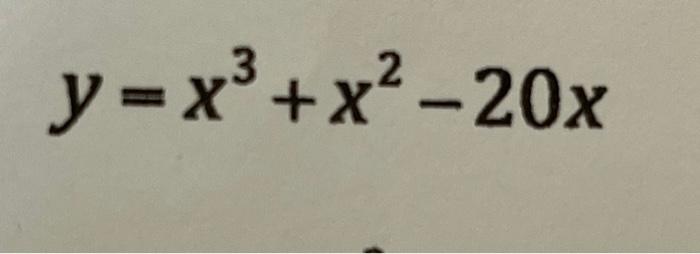 Solved y = x +x2–20x | Chegg.com