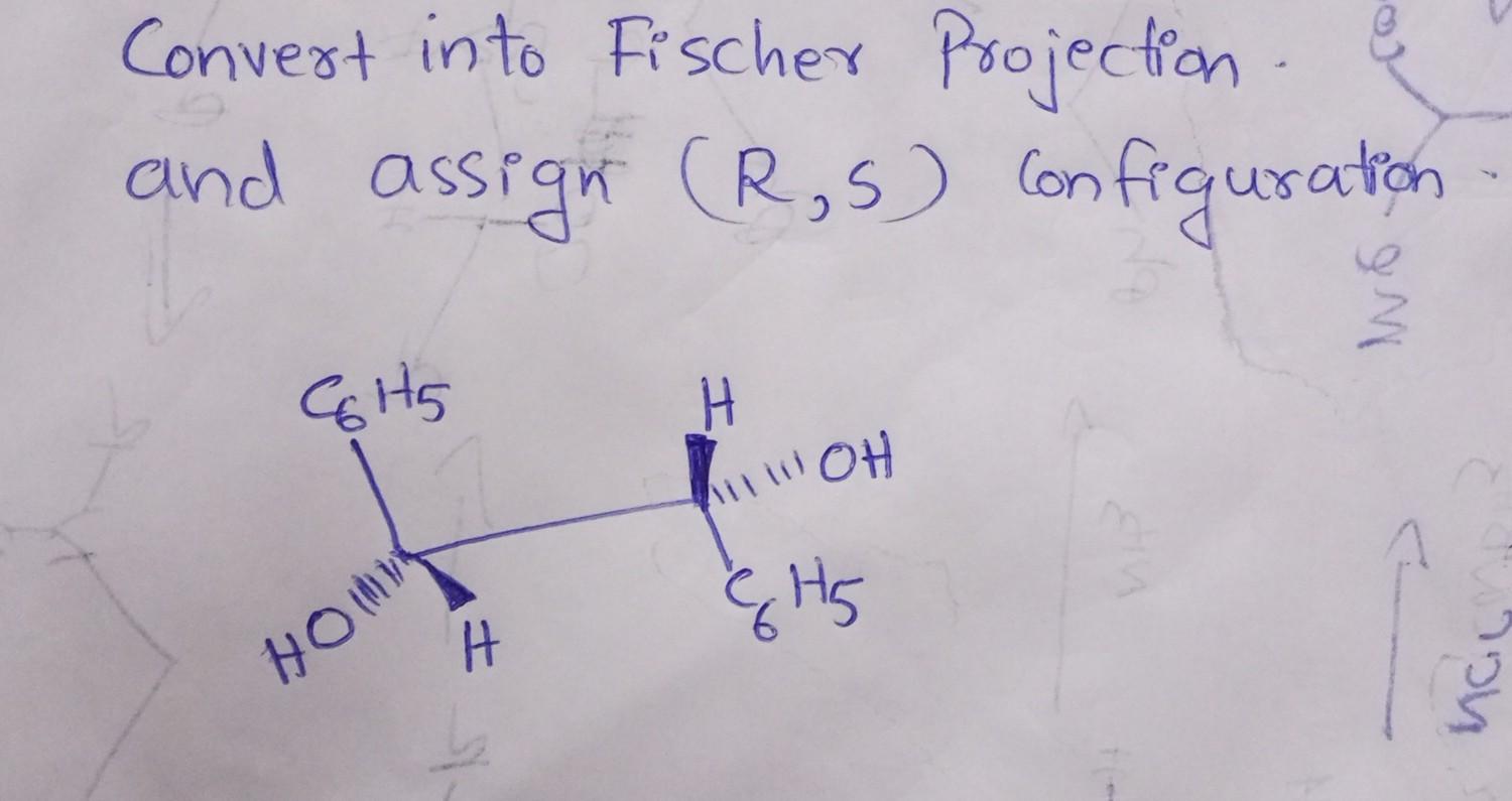 Solved Convert into Fischer Projection. and assign (R,S) | Chegg.com