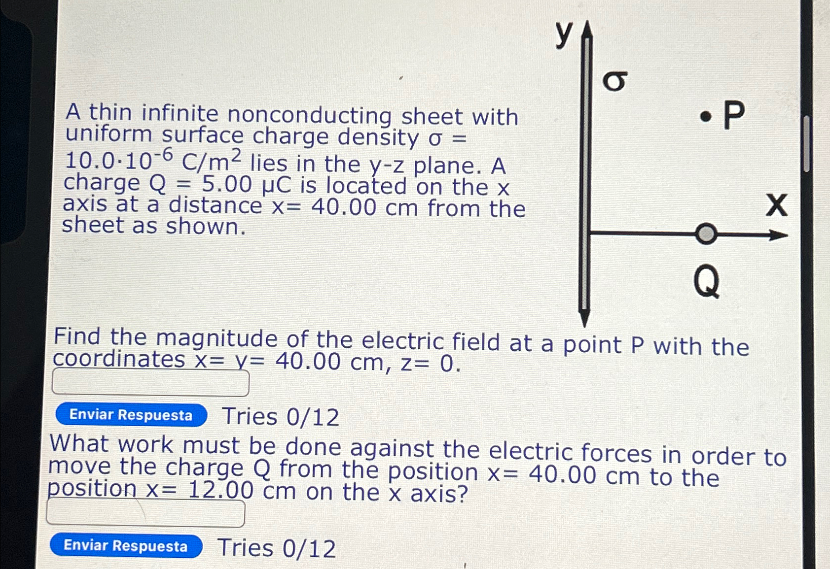 Solved A thin infinite nonconducting sheet with uniform | Chegg.com