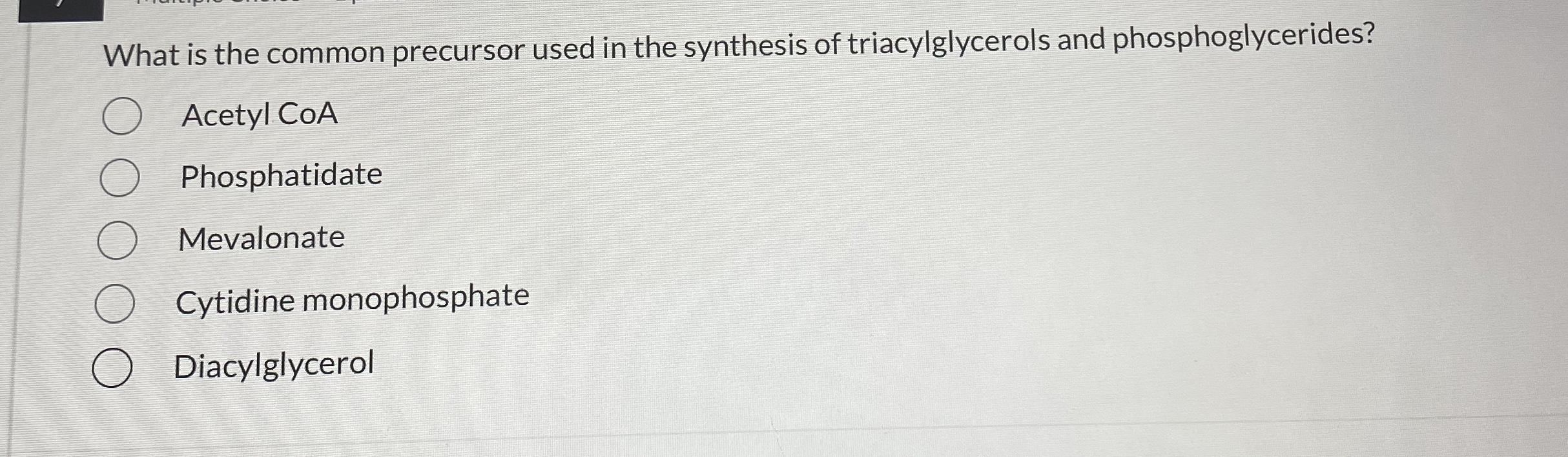 Solved What is the common precursor used in the synthesis of | Chegg.com
