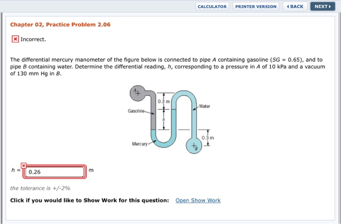 Solved CALCULATOR PRINTER VERSION « BACK NEXT Chapter 02, | Chegg.com