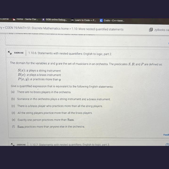 Solved Home - ﻿Santa Clar...GDB online Debug..(A) ﻿Learn to | Chegg.com