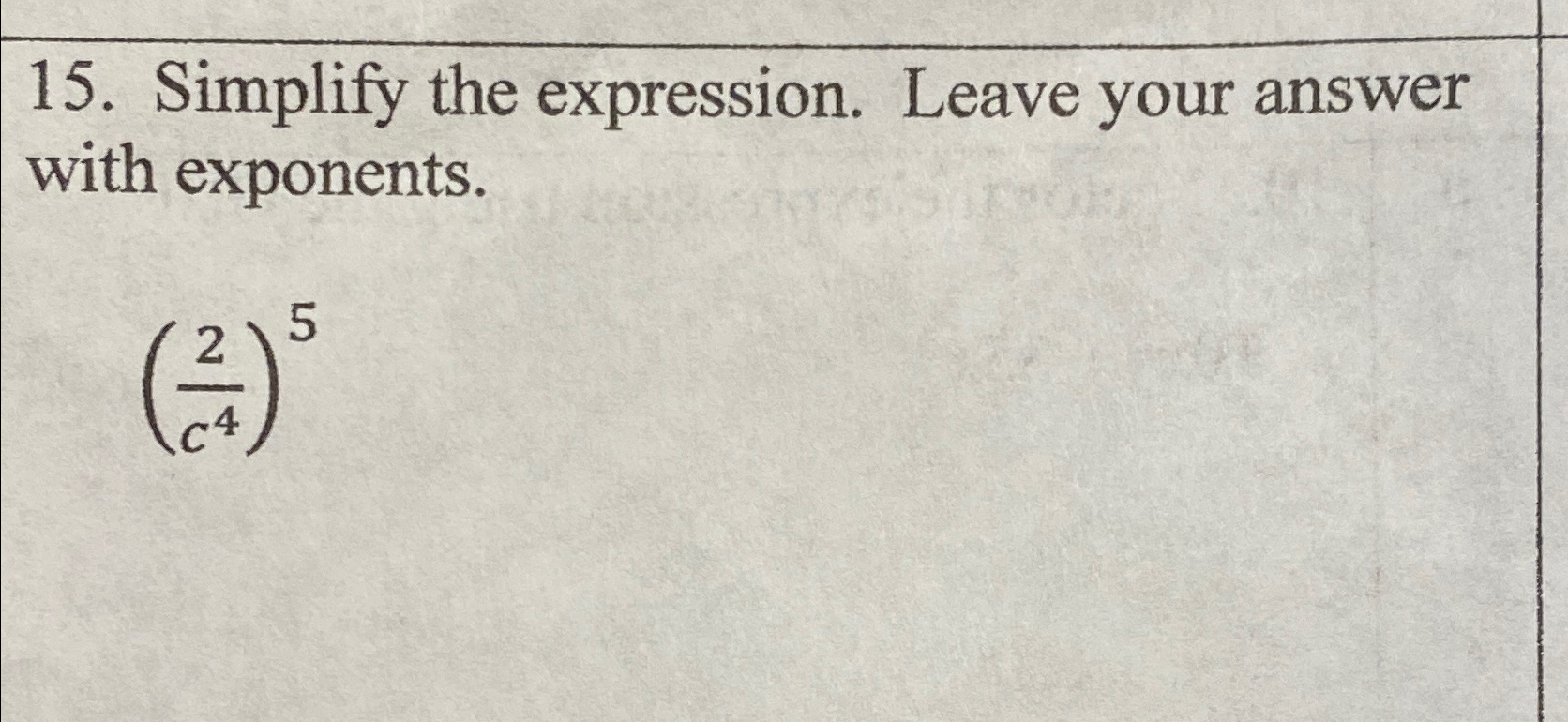 Solved Simplify the expression. Leave your answer with | Chegg.com