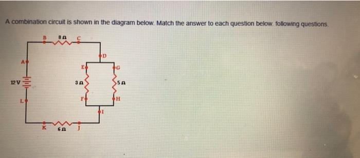Solved A combination circuit is shown in the diagram below. | Chegg.com