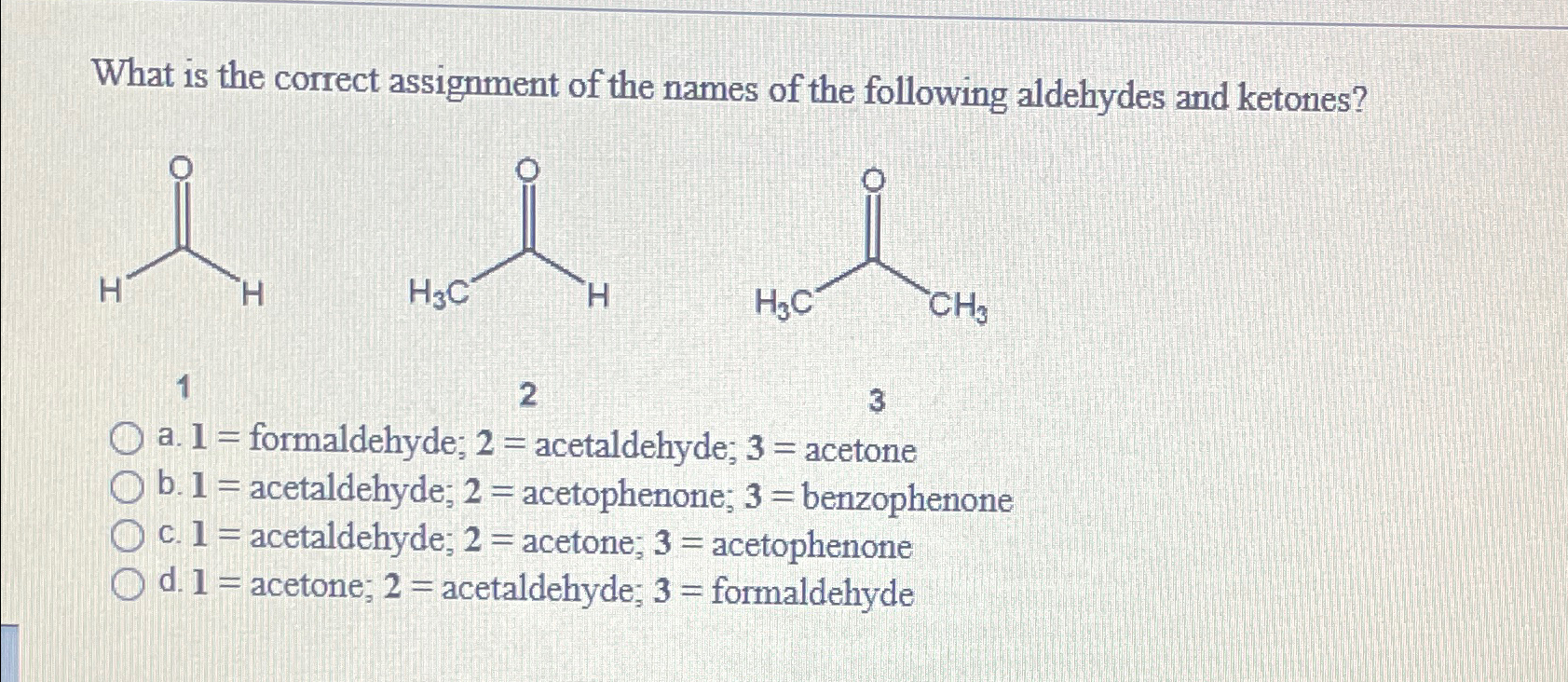 Solved What is the correct assignment of the names of the | Chegg.com