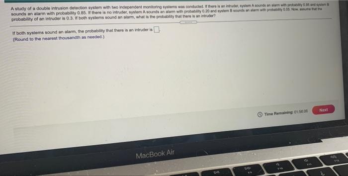 Solved A study of a double Intrusion detection system with | Chegg.com