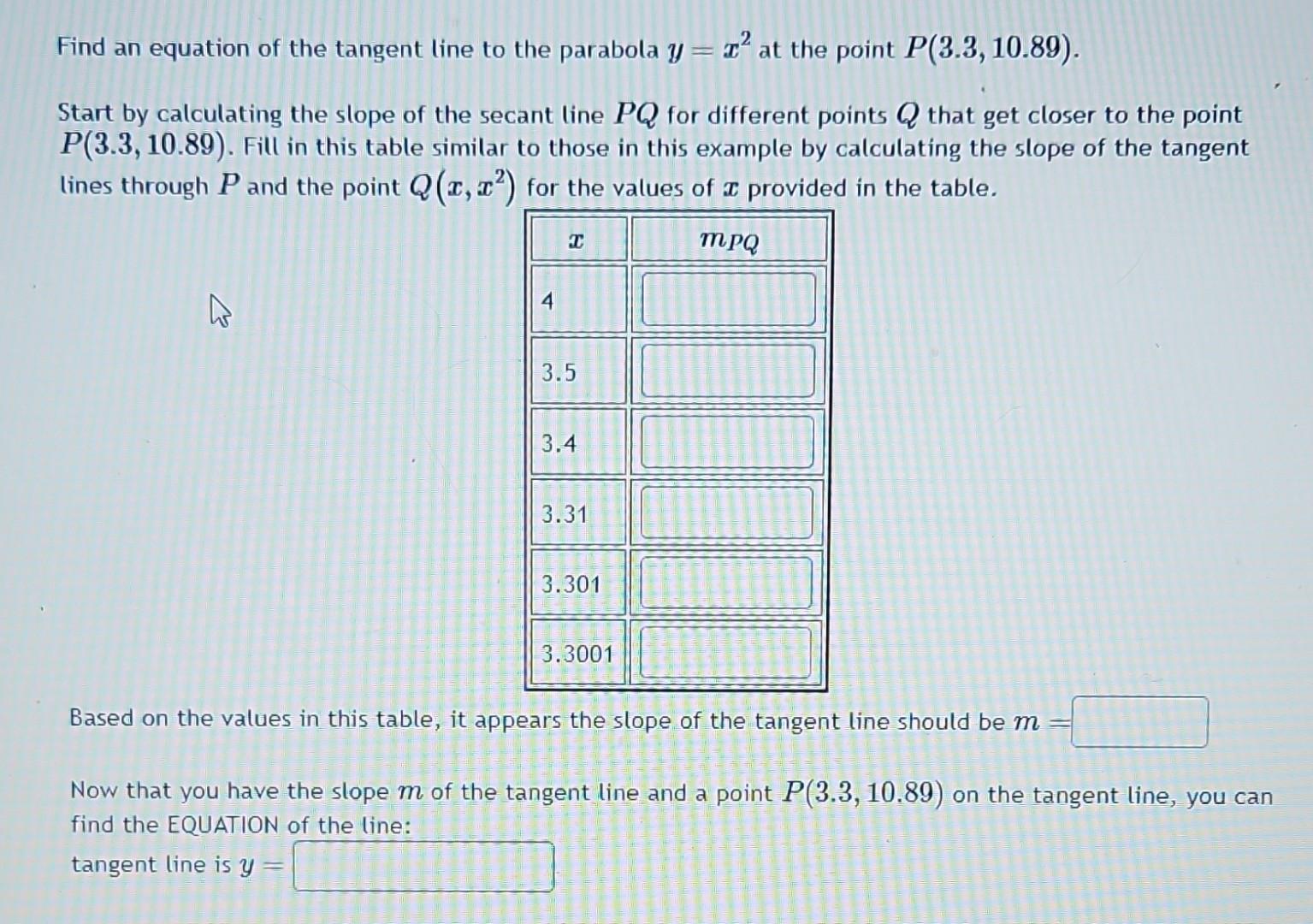 Equation Of Tangent Line How To Find The Equation Of A Tangent Line