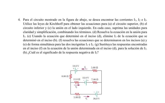 Solved Para el circuito mostrado en la figura de abajo, se | Chegg.com