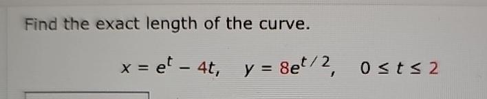 Solved Find the exact length of the | Chegg.com