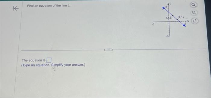 Solved Find an equation of the line L. The equation is (Type | Chegg.com