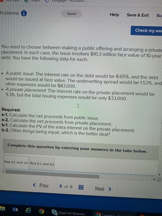 Solved viops Problems Saved Help Save & Exit Su Check my wou | Chegg.com