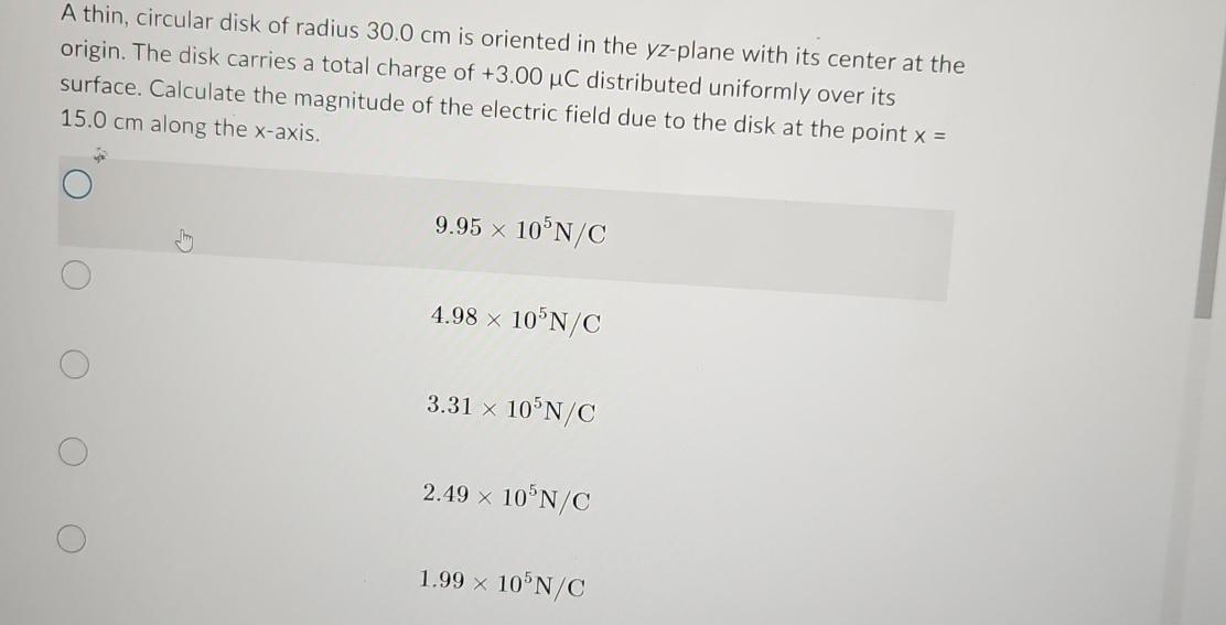 Solved A thin, circular disk of radius 30.0cm ﻿is oriented | Chegg.com