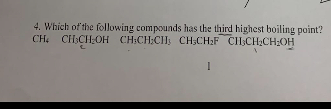 Solved Which of the following compounds has the third | Chegg.com