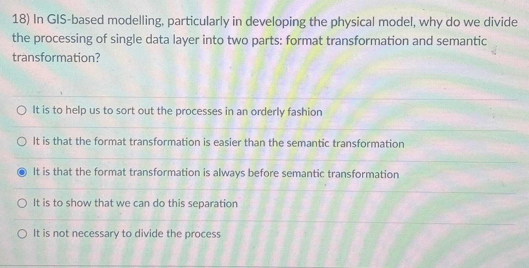 Solved In GIS-based modelling, particularly in developing | Chegg.com