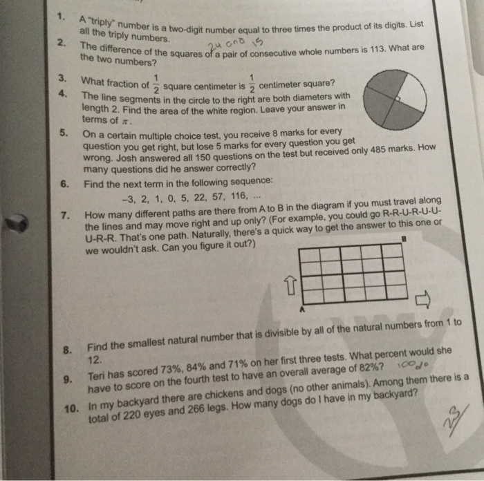 Solved 1. 2. A "triply" number is a two-digit nu all the | Chegg.com
