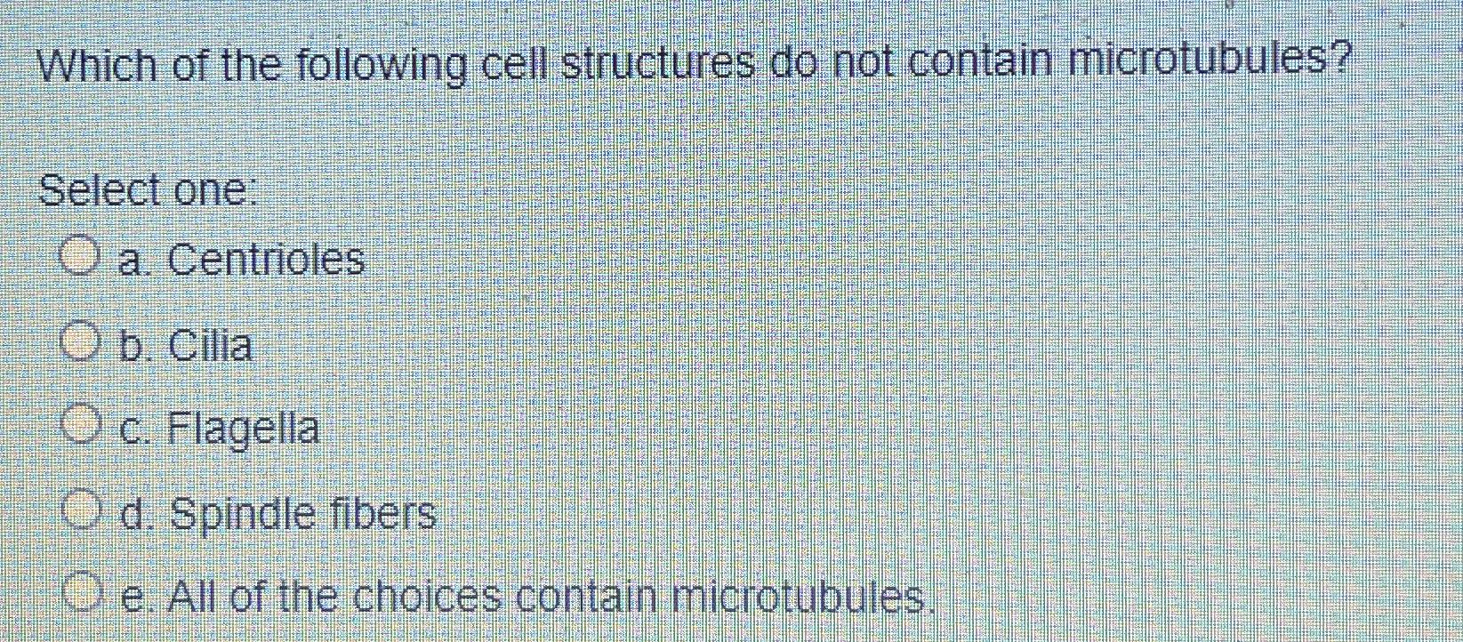 Solved Which of the following cell structures do not contain | Chegg.com