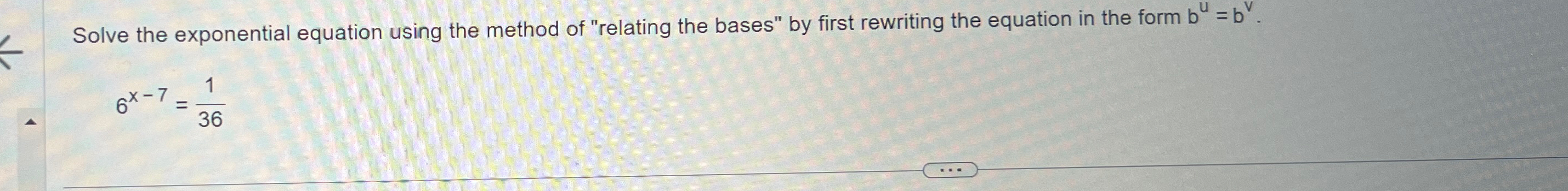 Solved Solve the exponential equation using the method of | Chegg.com