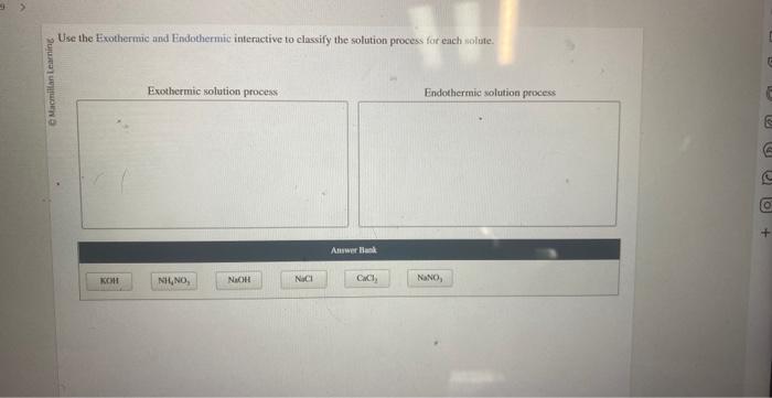 Use the Eixothermic and Endothermic interactive to | Chegg.com