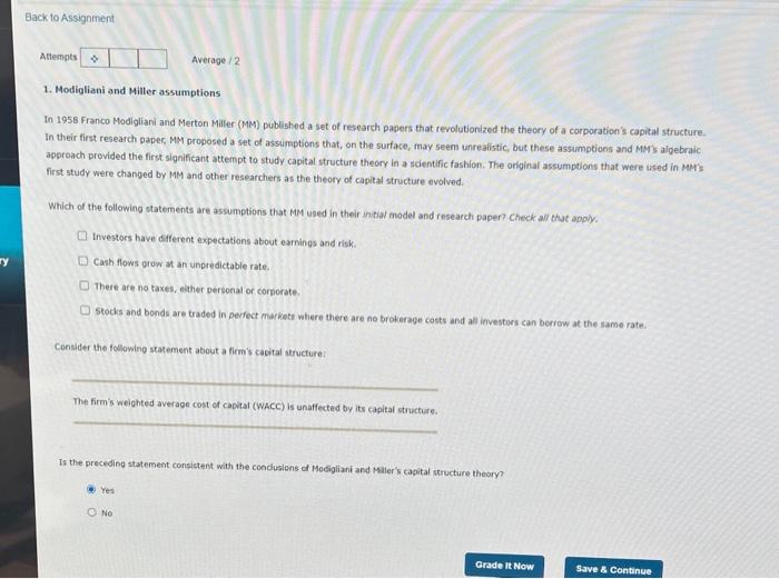 Solved In 1958 Franco Modigliani and Merton. Miller (MM) | Chegg.com