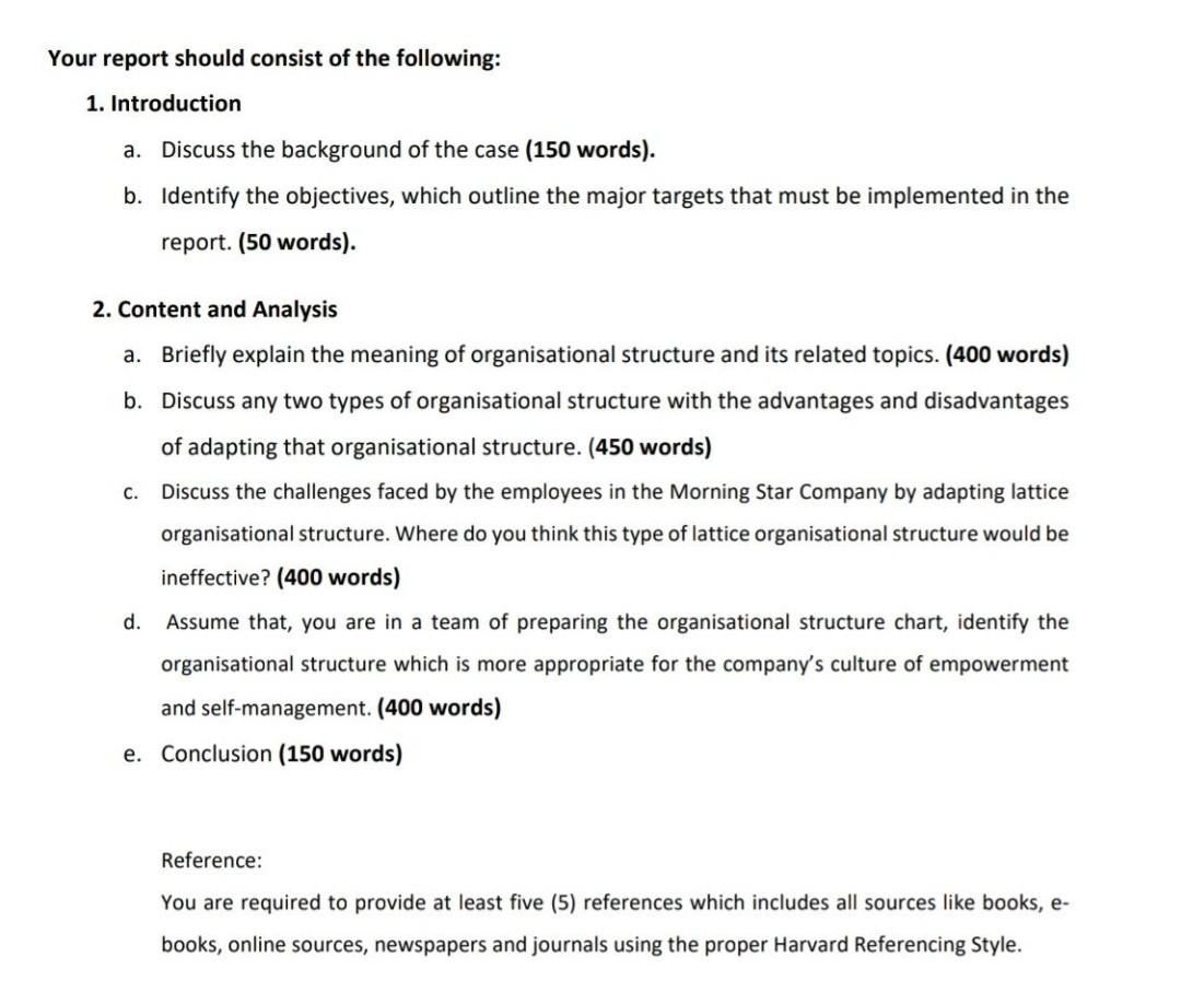 Individual Report (50%) For this assessment task, you | Chegg.com