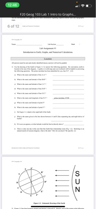 Solved 12:46 F20 Geog 103 Lab 1 Intro to Graphs... 6 of 12 - | Chegg.com