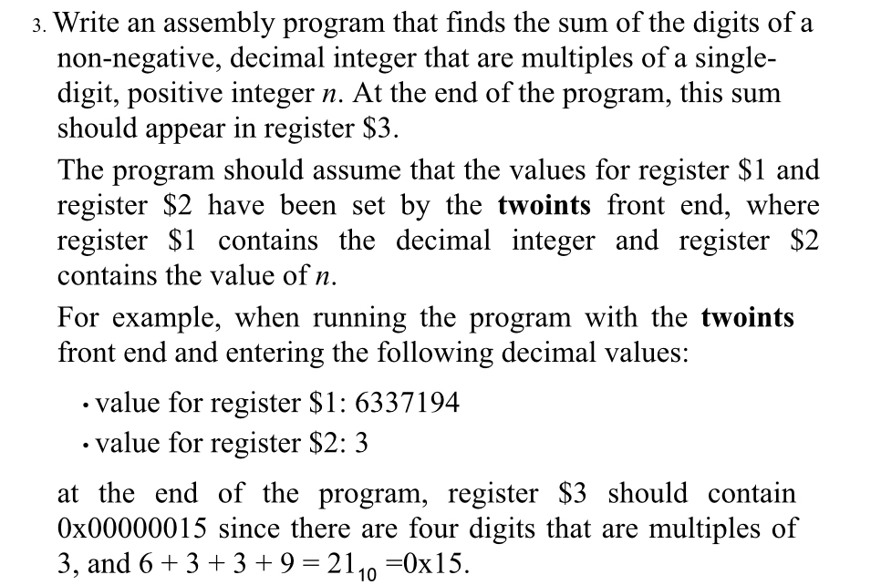 Solved Write an MIPS assembly program that finds the sum of | Chegg.com