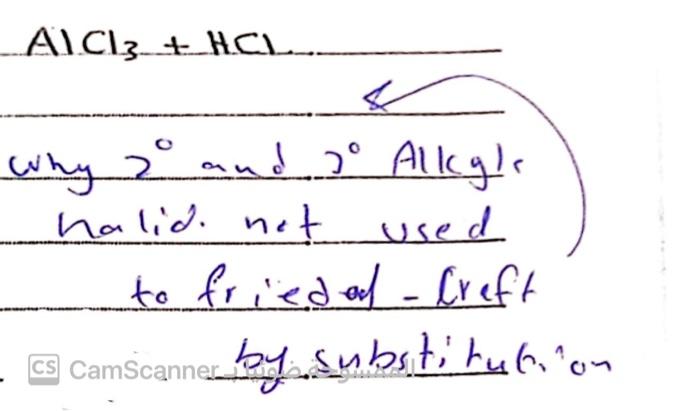 Solved AlCl3+HCl why 2∘ and 2∘ Alkg)s halid. net used to | Chegg.com