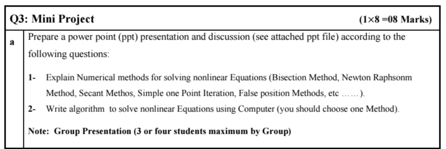 Solved Prepare a power point (ppt) ﻿presentation and | Chegg.com