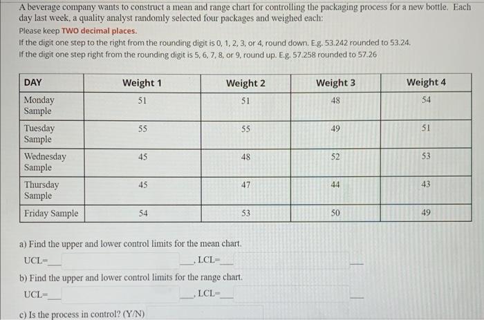 Solved A beverage company wants to construct a mean and | Chegg.com