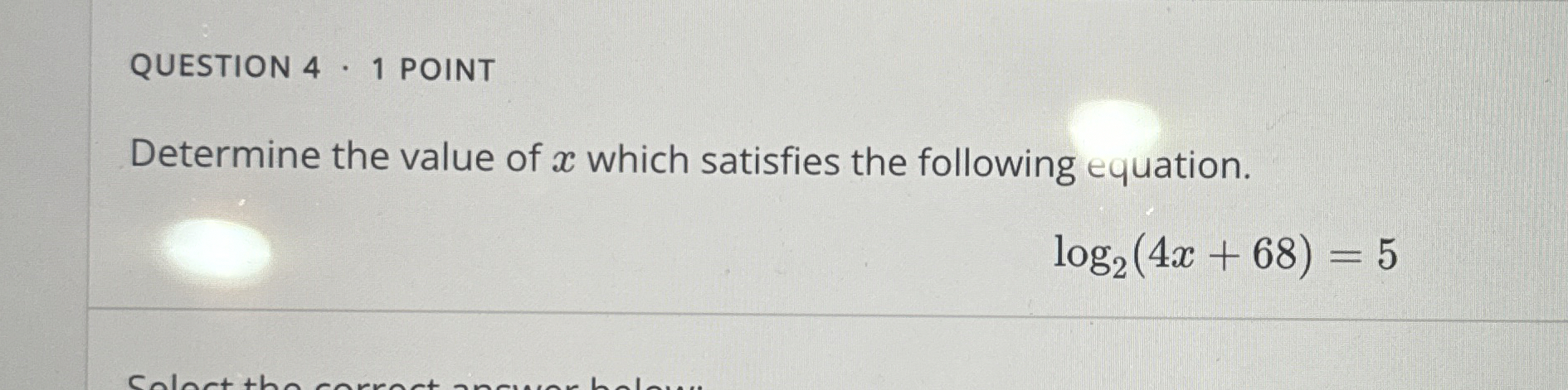 Solved QUESTION 4 * 1 ﻿POINTDetermine the value of x ﻿which | Chegg.com