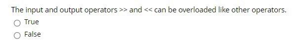 Solved The input and output operators >> and