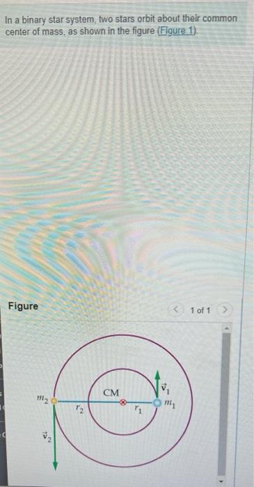 Solved In a binary star system, two stars orbit about their | Chegg.com