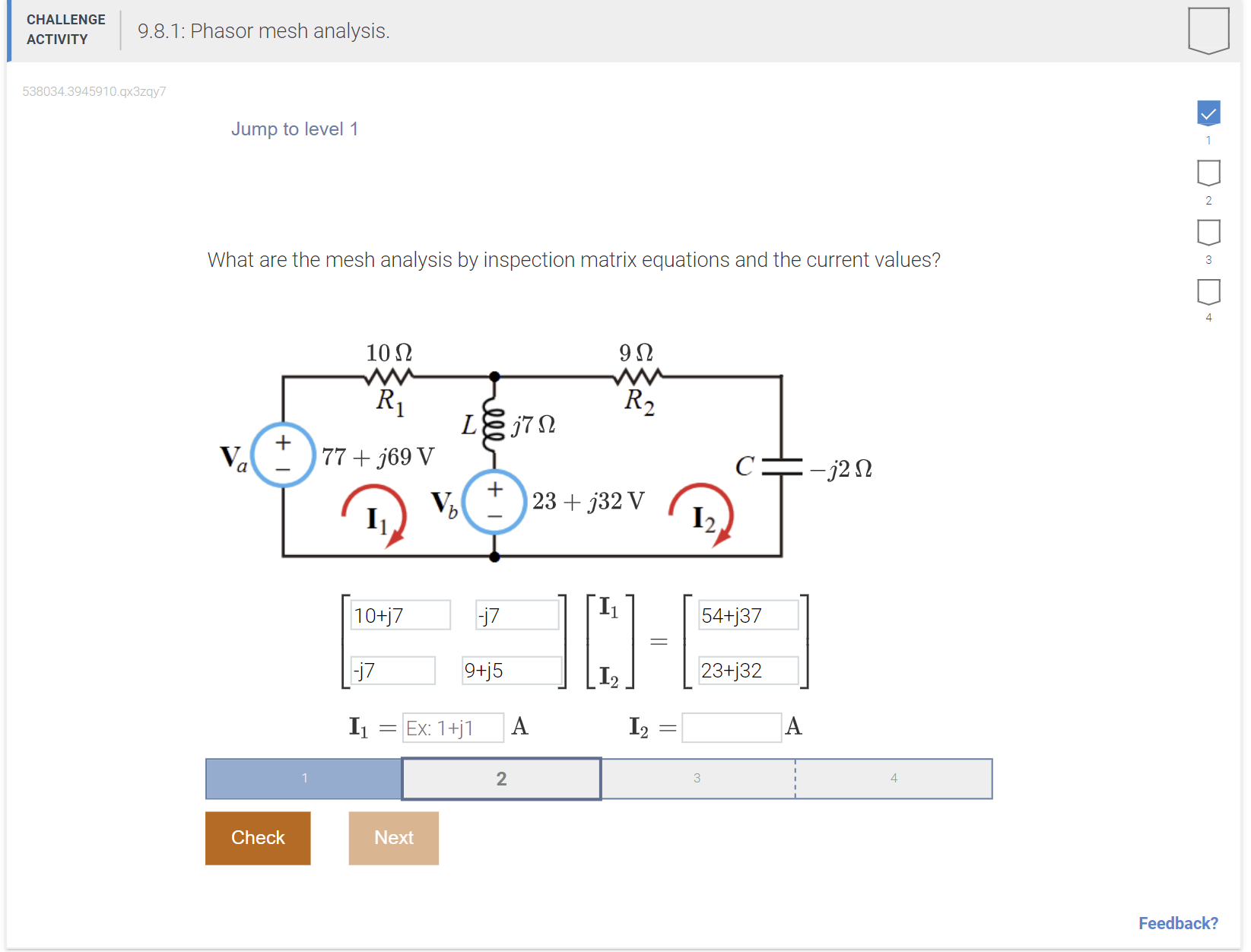 Solved What are the mesh analysis by inspection matrix | Chegg.com