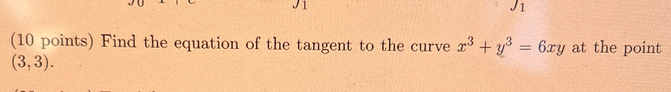 Solved (10 ﻿points) ﻿Find the equation of the tangent to the | Chegg.com