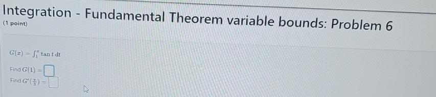 Solved Integration - ﻿Fundamental Theorem variable bounds: | Chegg.com