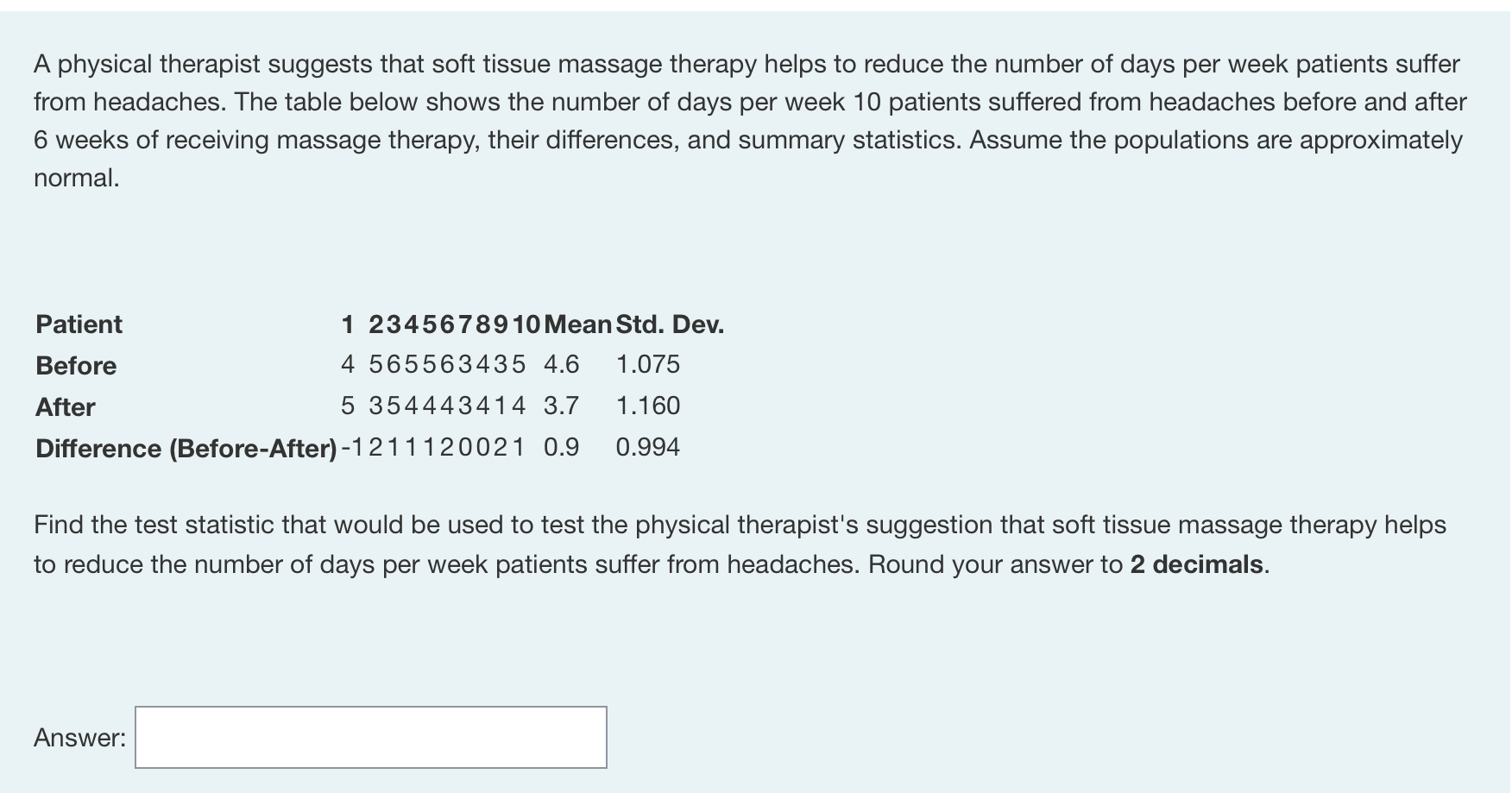 Solved A physical therapist suggests that soft tissue | Chegg.com
