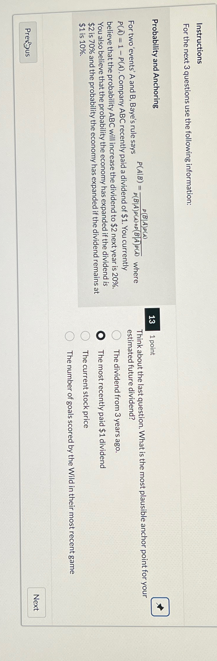 Solved InstructionsFor the next 3 ﻿questions use the | Chegg.com