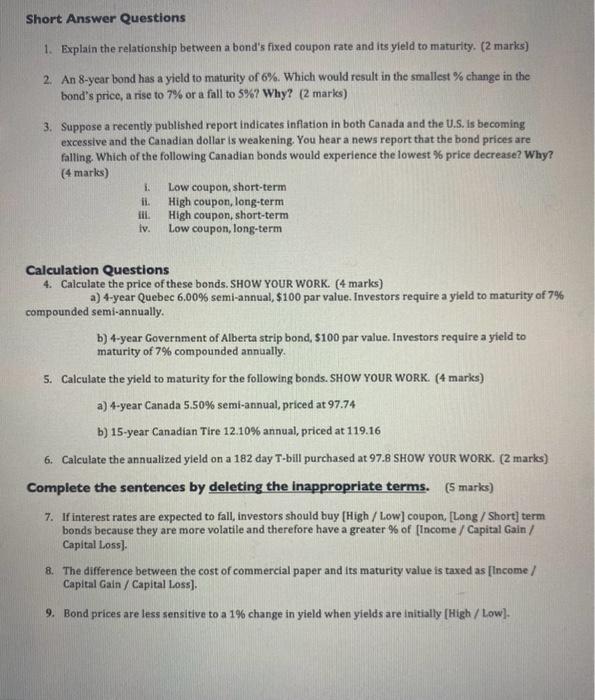 Solved I need help to solve these questions... | Chegg.com