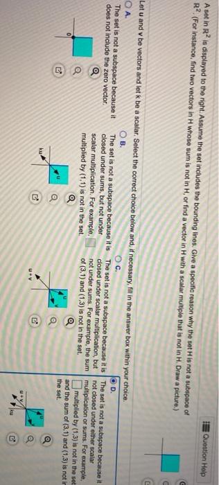 Solved Question Holp A set in R? Is displayed to the right. | Chegg.com