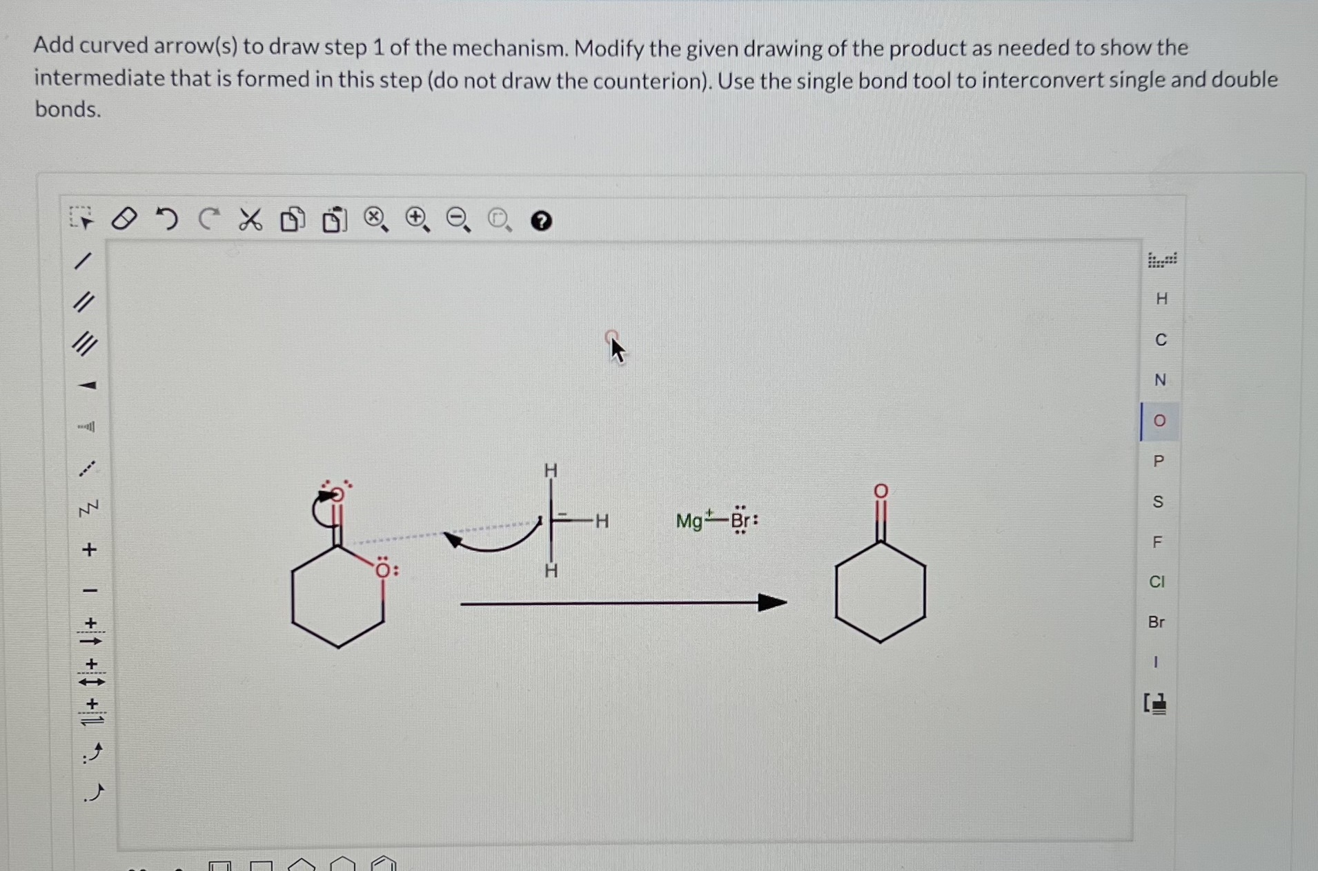 Solved Add curved arrow(s) ﻿to draw step 1 ﻿of the | Chegg.com