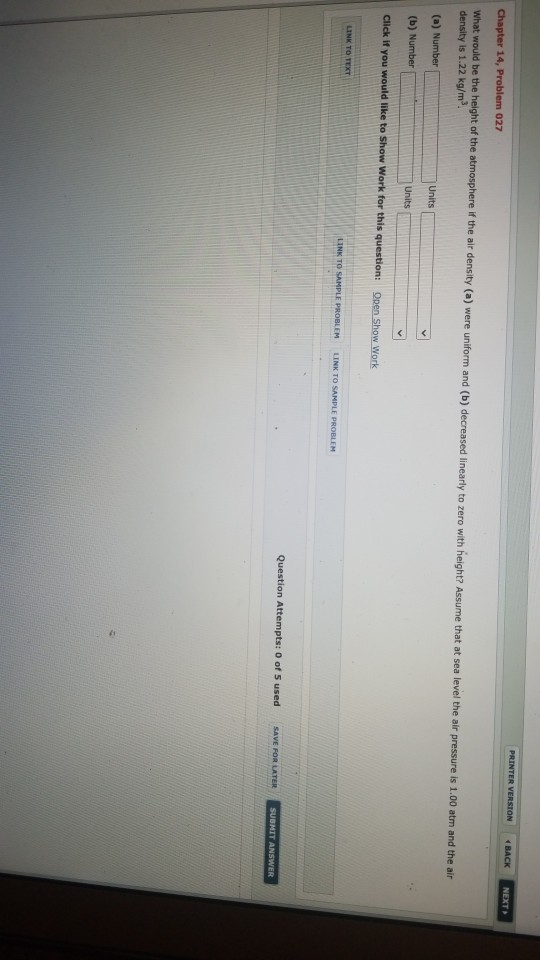 Solved PRINTER VERSION BACK NEXT Chapter 14, Problem 027 | Chegg.com