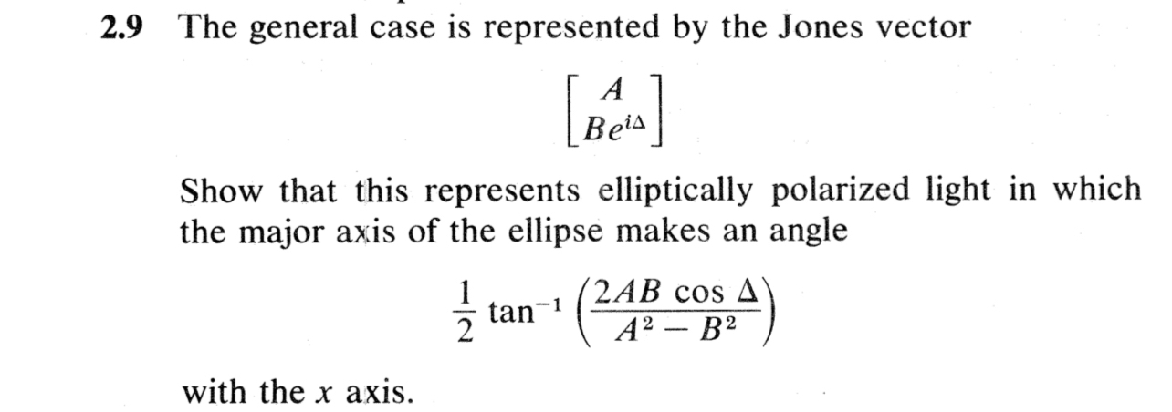 Solved Show that this represents elliptically polarized | Chegg.com